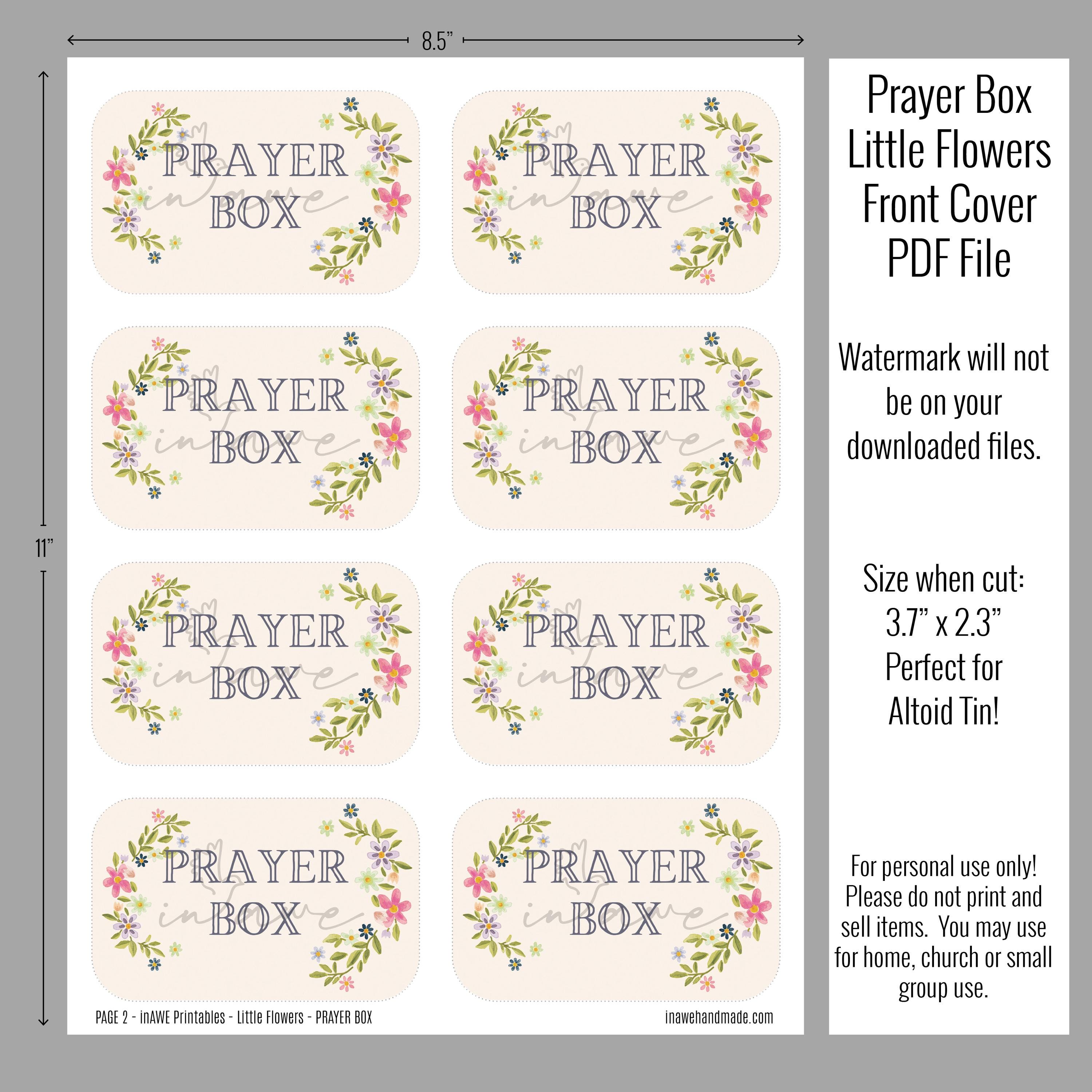 Prayer Box Printables | DIY Craft for Church Ladies | Ladies Day Craft ...