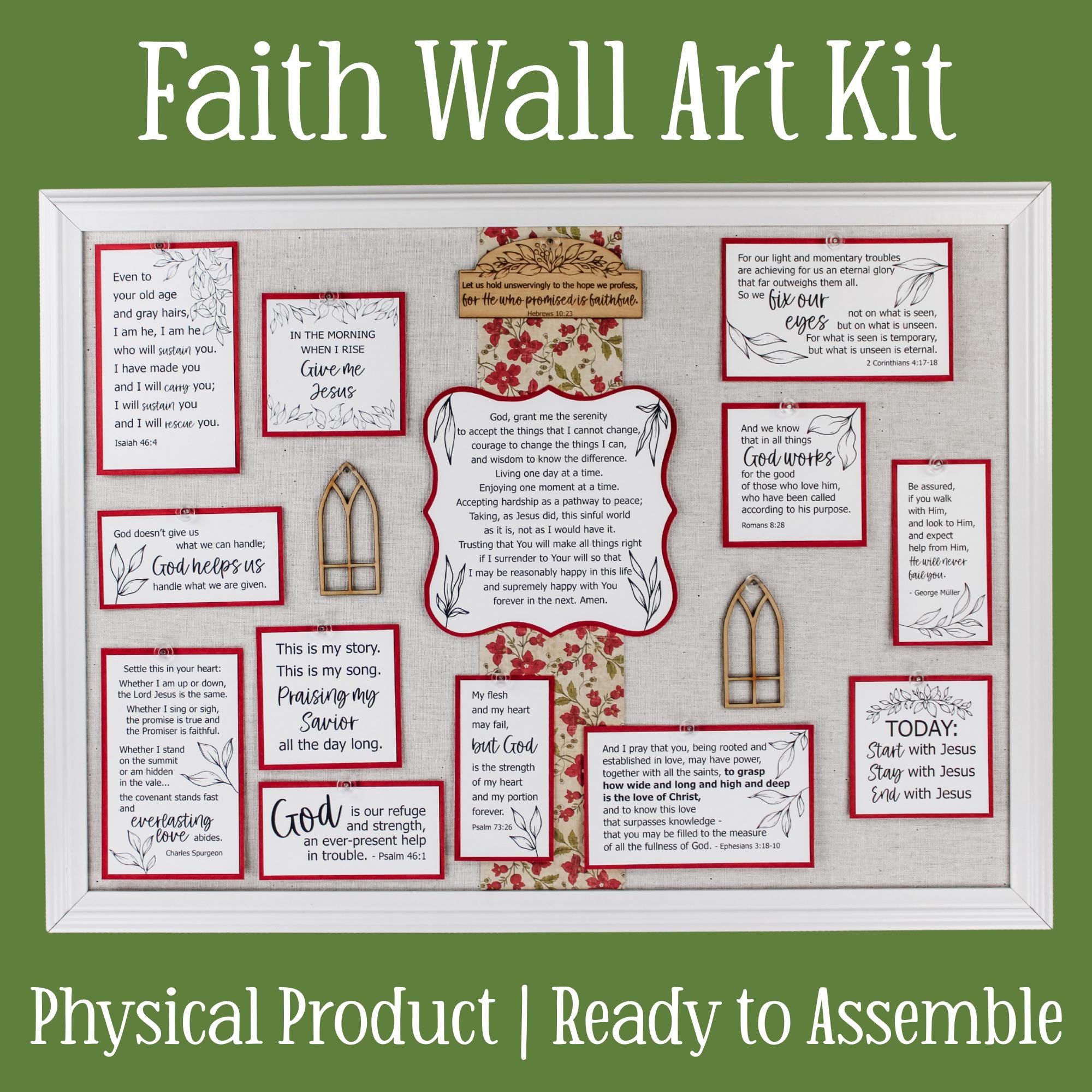 Christian Bulletin Board Kit: Serenity Prayer Vision Board With ...
