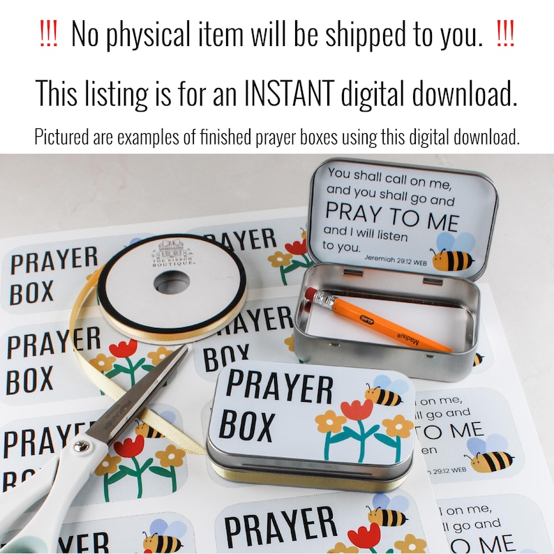 Prayer Box Printables | DIY Sunday School Craft for Kids | Homeschool ...