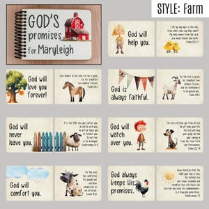 Personalized God's Promises Board Book for Kids - Bible Verse Storybook ...
