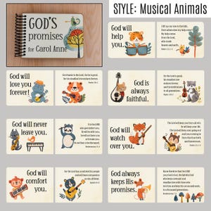 Personalized God's Promises Board Book for Kids - Bible Verse Storybook ...