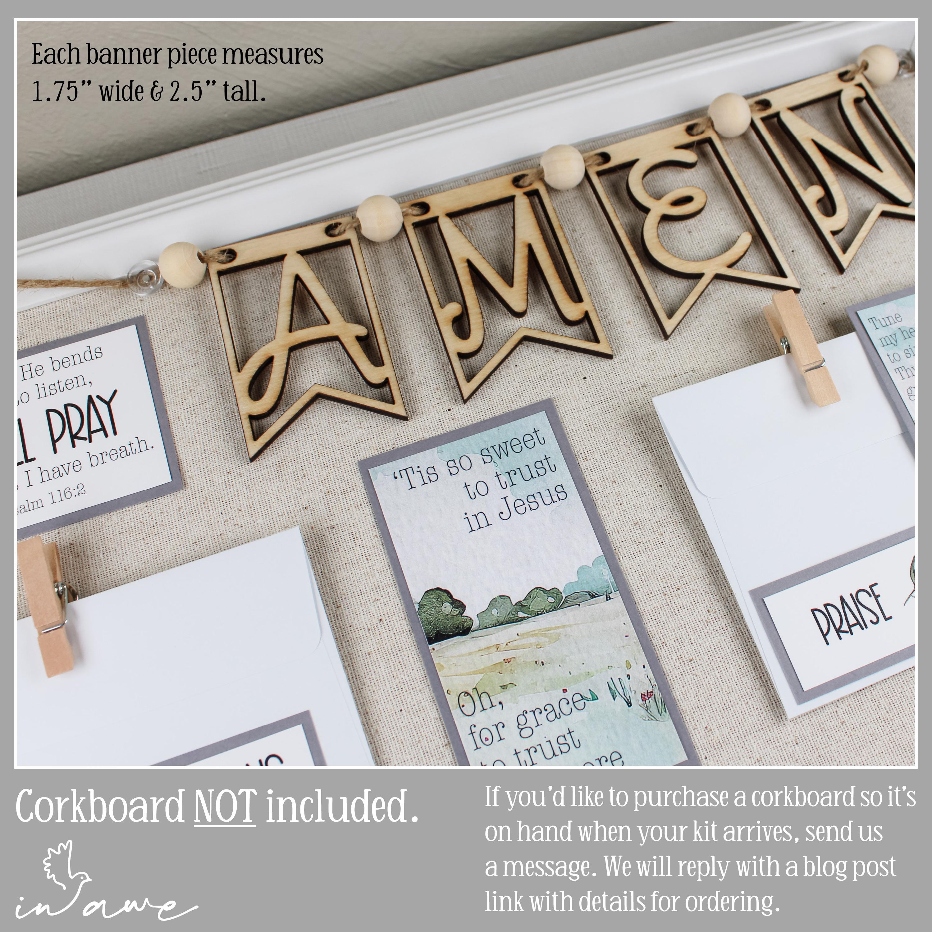 DIY Prayer Board Kit: Laser-engraved Banner, Hymn Lyrics - Etsy
