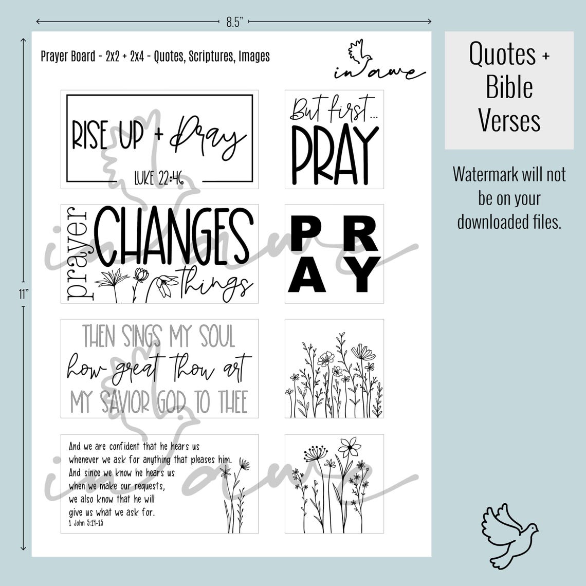 DIY Prayer Board Printable | Prayer Printable Instant Download ...