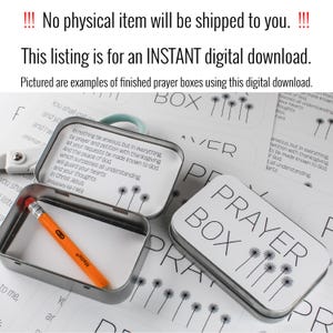 DIY Prayer Box Printable Craft - Perfect for Kids and Adults - Etsy