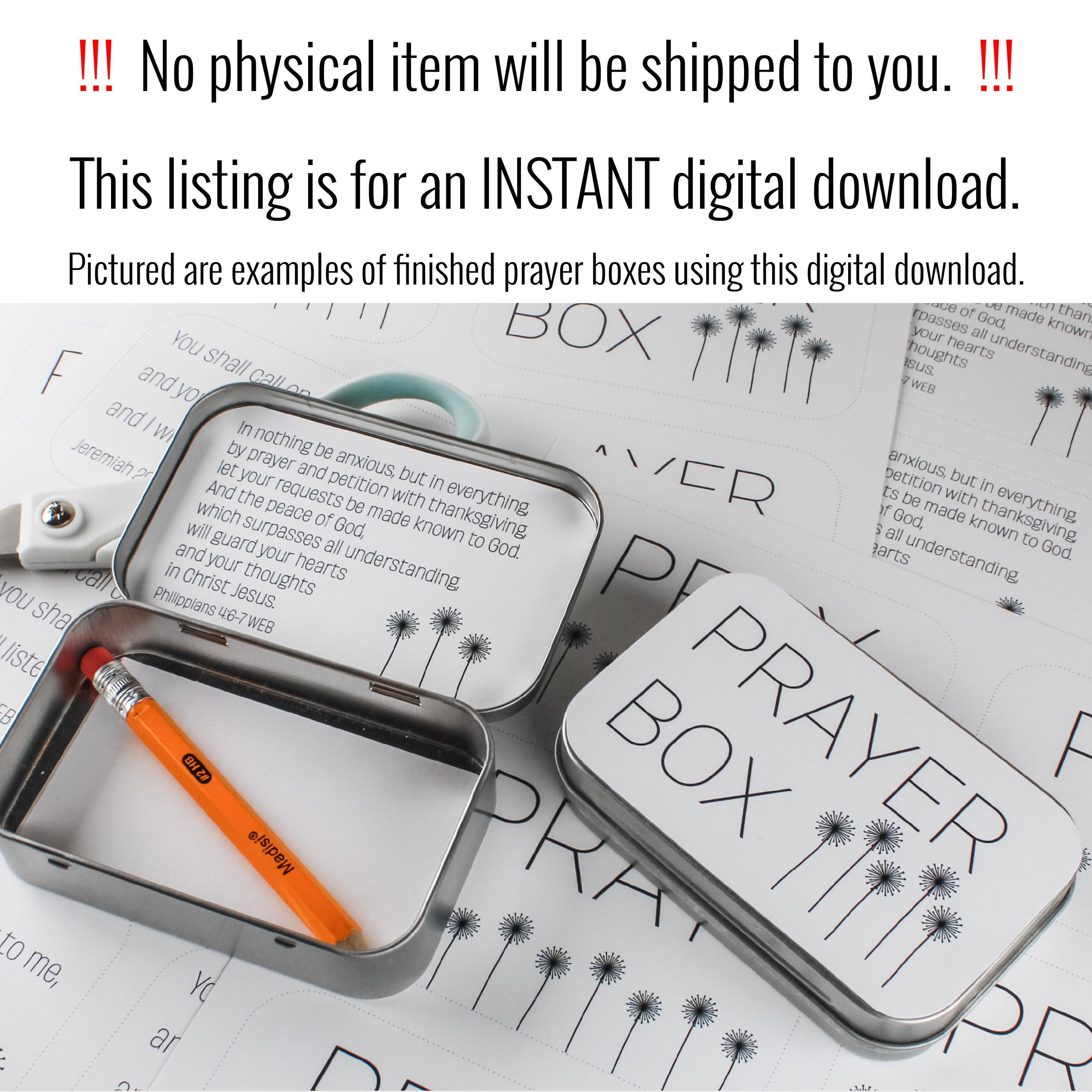 DIY Prayer Box Printable Craft - Perfect for Kids and Adults - Etsy