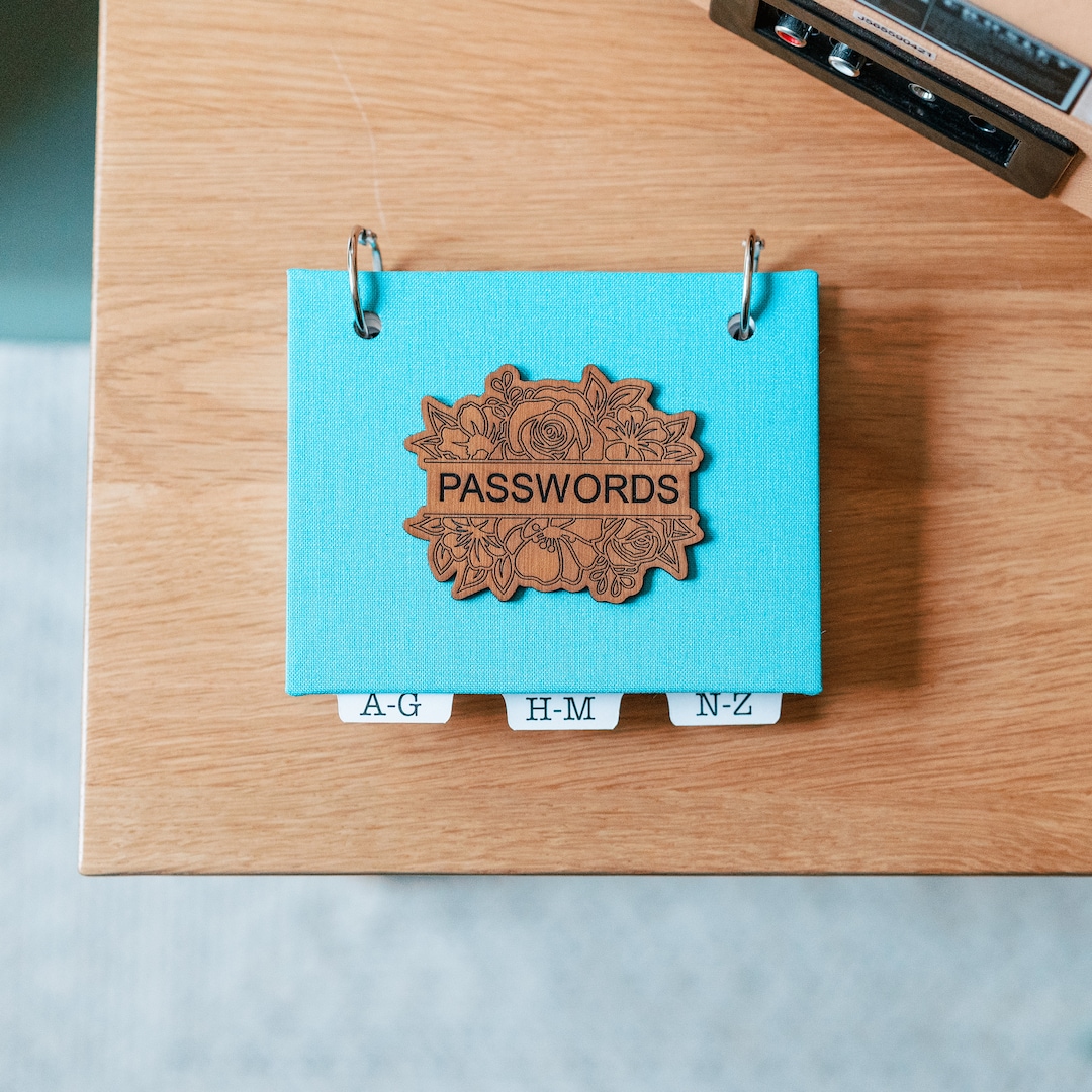 PASSWORD BOOK - Handcrafted Password Organizer | Linen-covered Hardback ...
