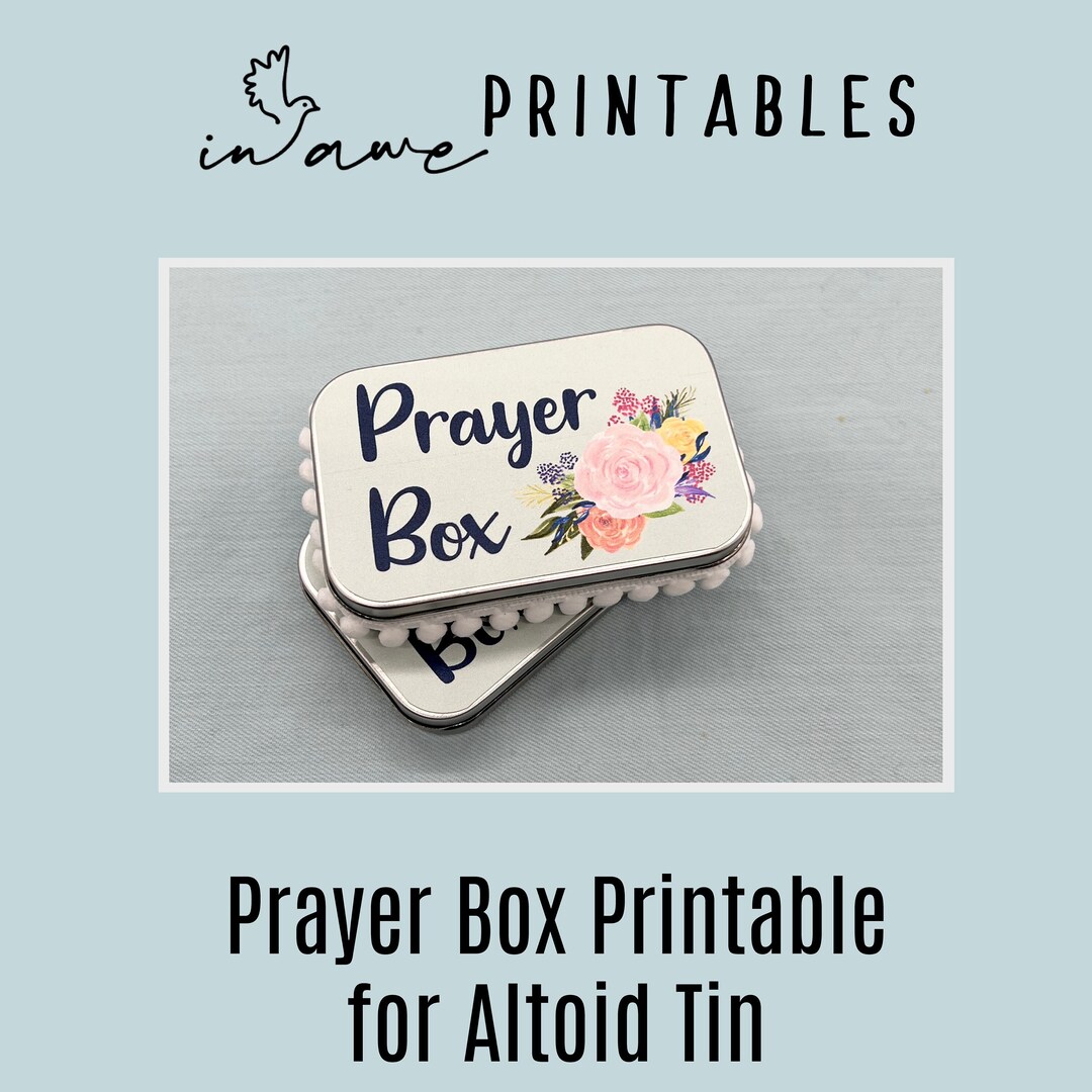 Prayer Box Printable Altoid Tin Diy Tin Craft Kids Craft Sunday School ...