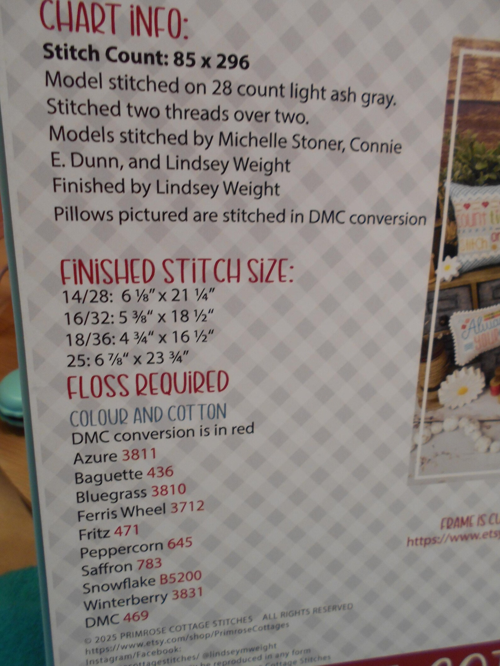 NEW ~ "stitching Rules" Cross Stitch Pattern (only), Primrose Cottage ...