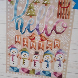 Shannon Christine Cross Stitch pattern ONLY hello Winter, Row of ...