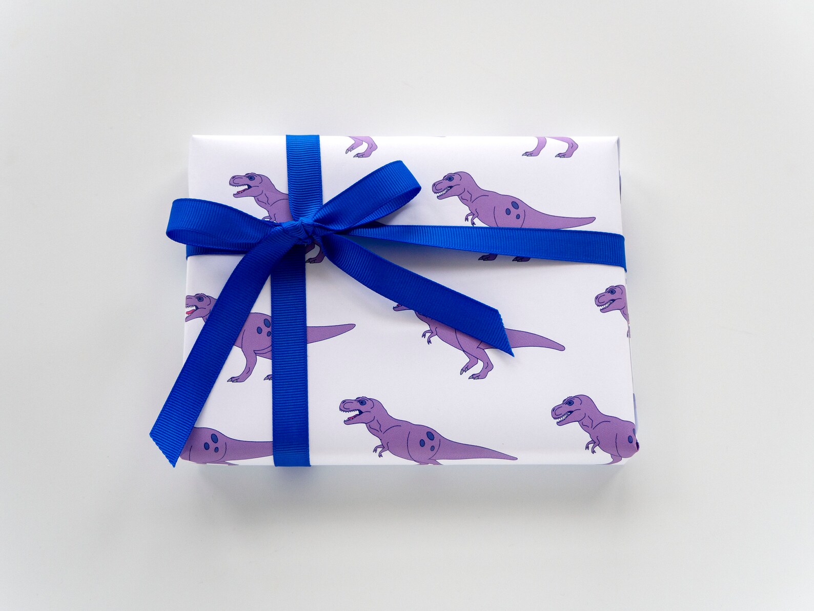 T-rex Dinosaur Wrapping Paper With Tags - Etsy