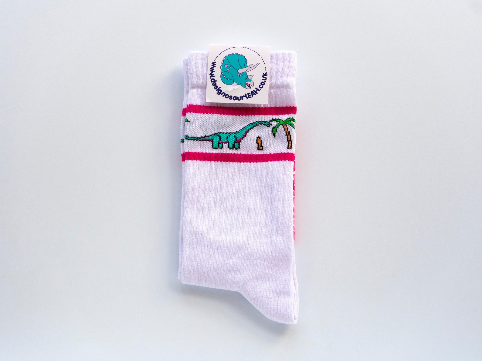 Diplo Sport Socks - Palm Trees and Pink Stripes - Etsy