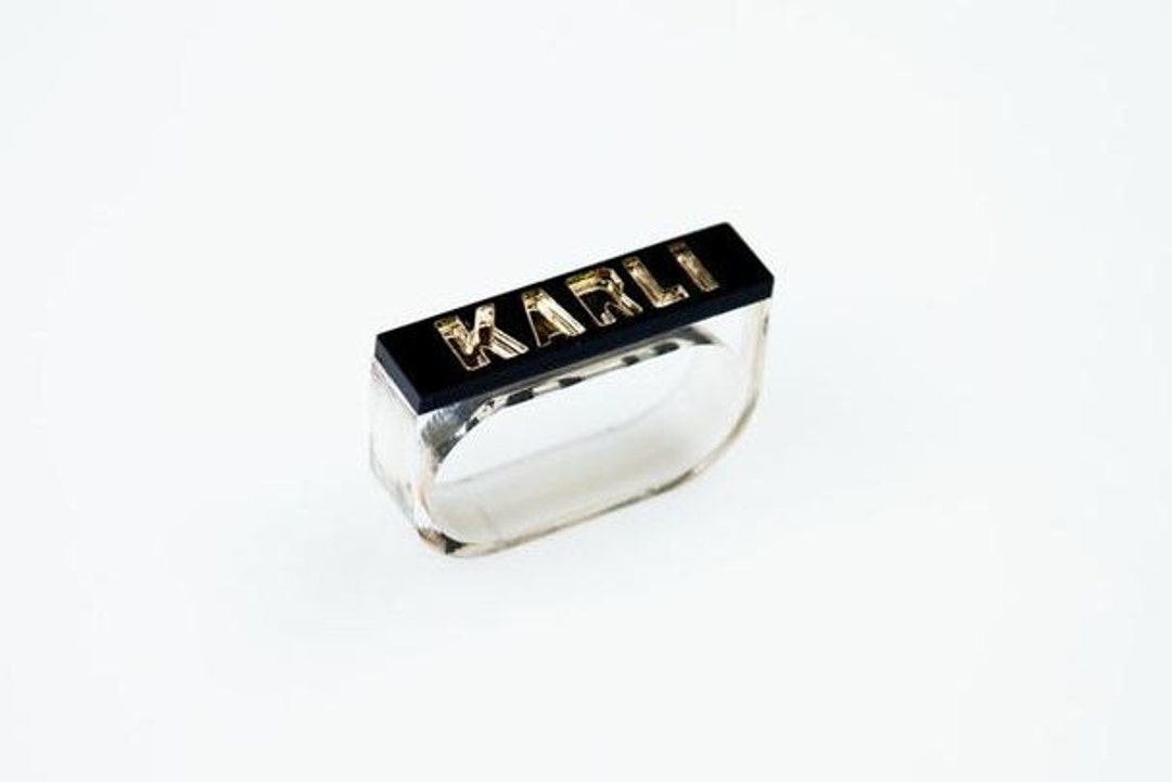 Personalised Name Double Finger Ring - Etsy