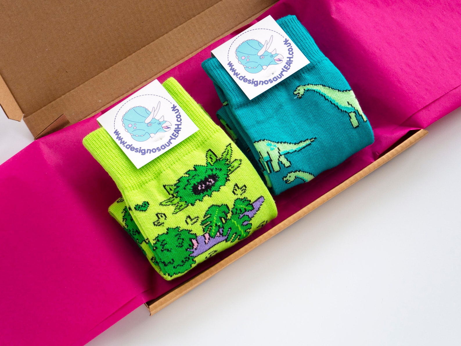 Two Pairs of Socks Dinosaur Socks - Etsy
