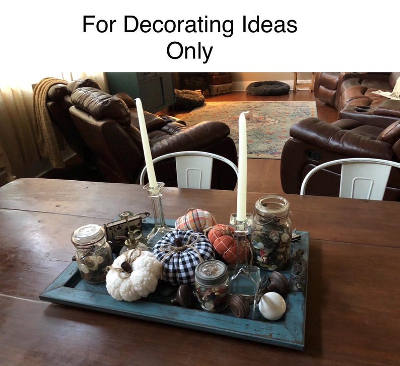 Decorative / Serving Tray - Distressed Gray With Black Glaze Topcoat - Etsy