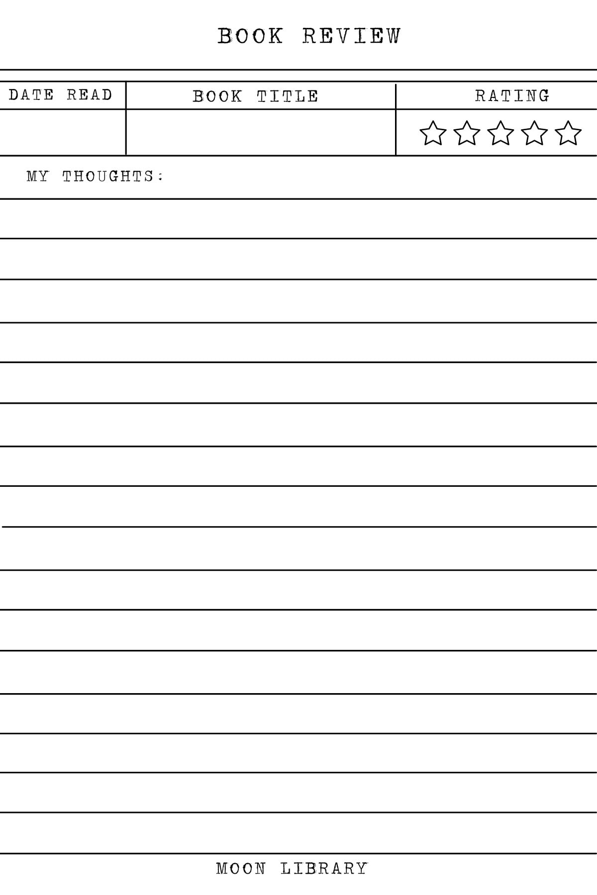 Book Review Cards - Etsy