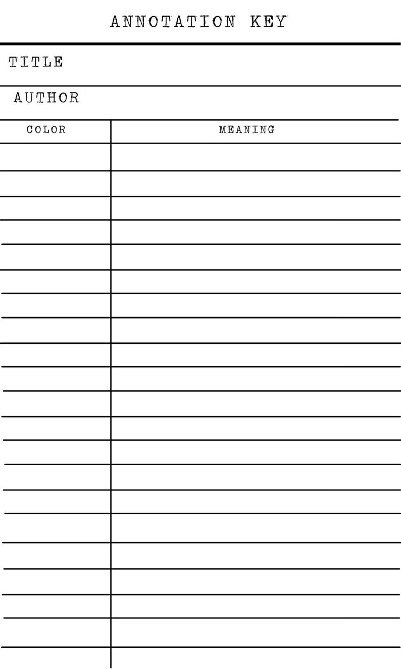 Annotation Key - Etsy