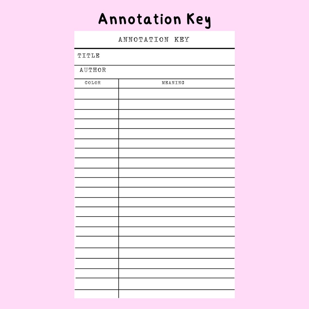 Annotation Key - Etsy