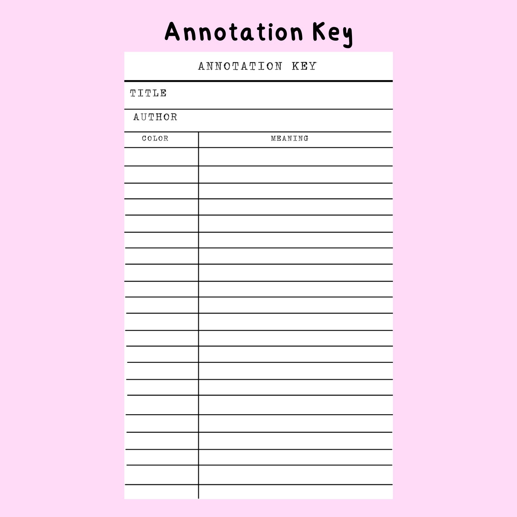 Annotation Key - Etsy