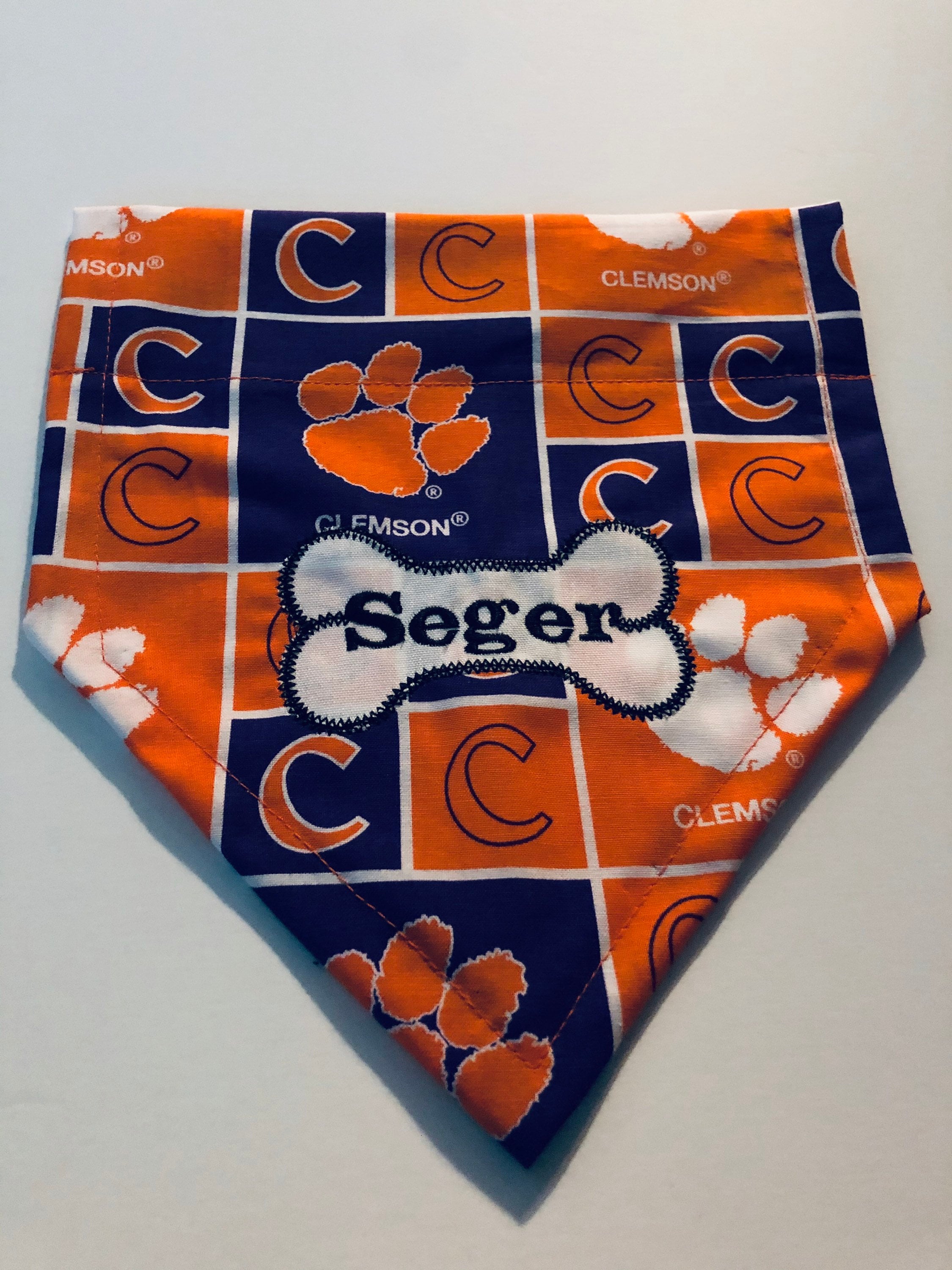 Clemson Tigers Dog Bandana. Personalized Clemson Dog Scarf - Etsy Canada
