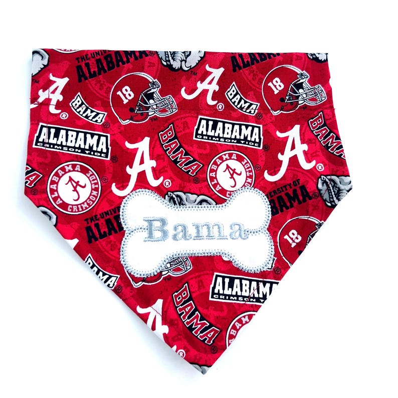 Alabama Crimson Tide Dog Bandana: Personalized Over-the-collar ...