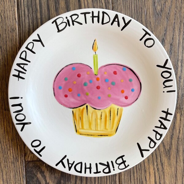 Birthday Plate - Etsy