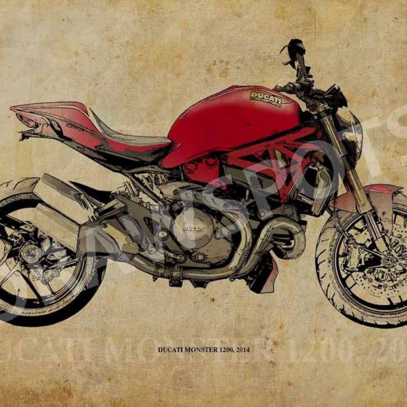 Ducati Art Print - Etsy