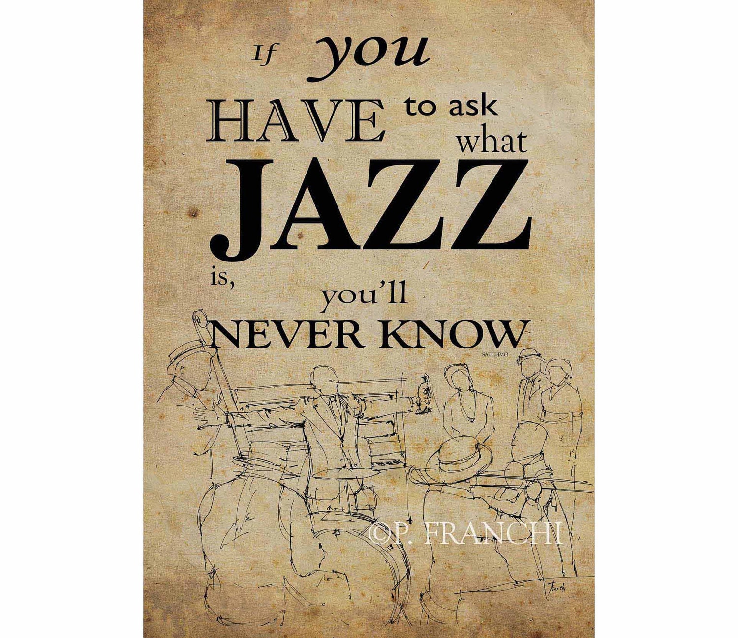 Poster Art, Jazz Quote: "if You Have to Ask What Jazz Is, You'll Never ...