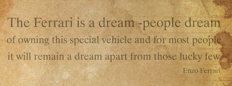 Enzo Ferrari Quote, 11.5x16 In.- Original Handmade Drawing Art Print ...