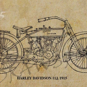 HARLEY DAVIDSON Early Years, Based on My Original Handmade Drawings ...