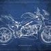 2016 BMW R1200GS Blueprint, Art Print 8x12in to 60x41in, Motorcycle Art ...