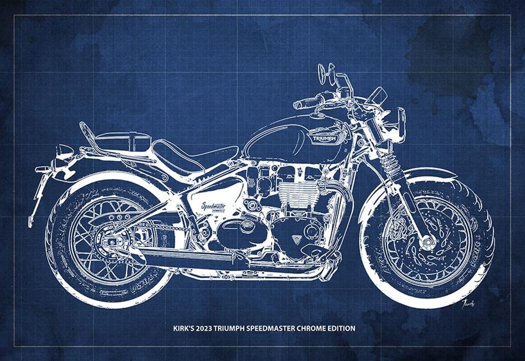 2023 Triumph Speedmaster Chrome Edition Blueprint,art Print,bike Art ...