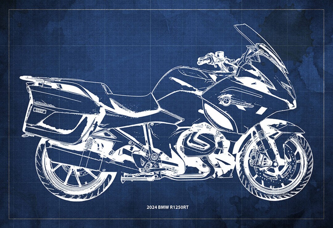 2024 BMW R1250RT Blueprint,art Print 14x9.60 to 60x41in,bike Art Print ...
