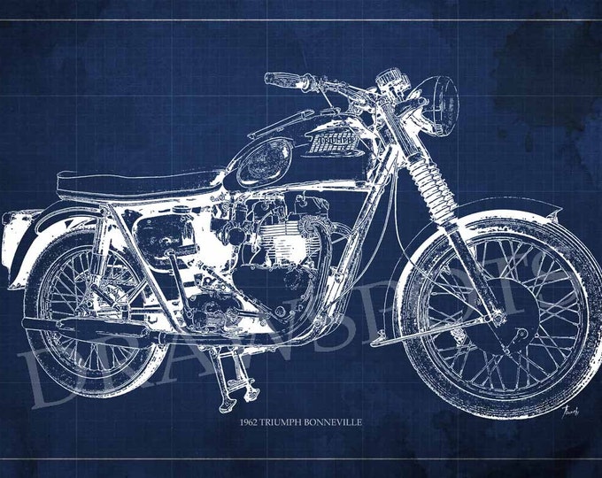 Your Motorcycle HANDMADE INK DRAWING Personalized Gift Gift - Etsy