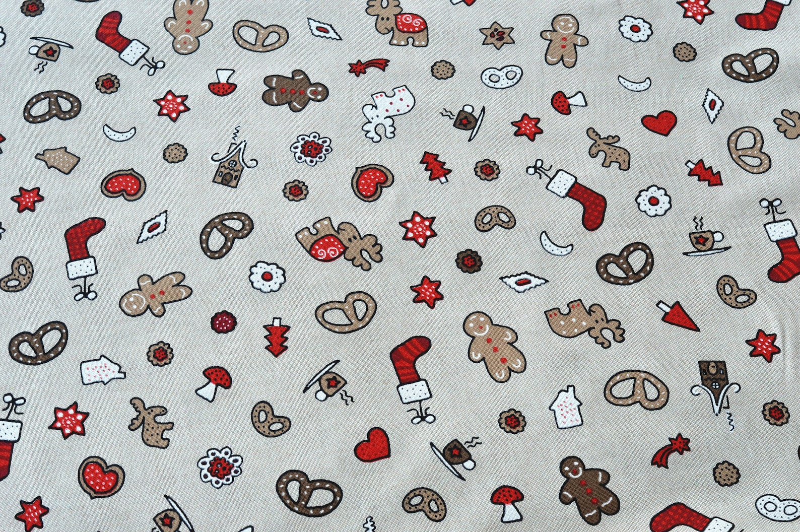 Christmas Fabric Collection / Fabric With Christmas Reindeer / - Etsy