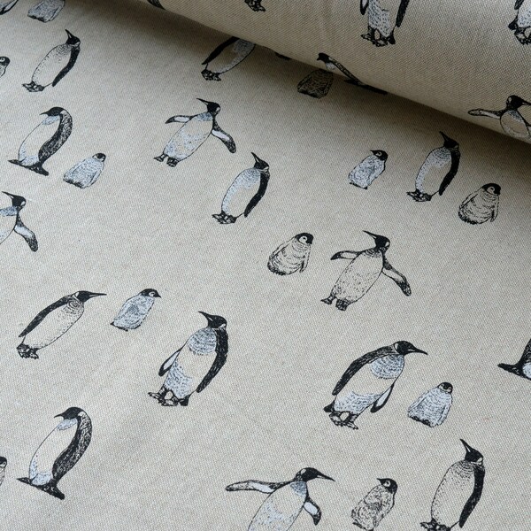 Penguin Cotton Fabric - Etsy UK