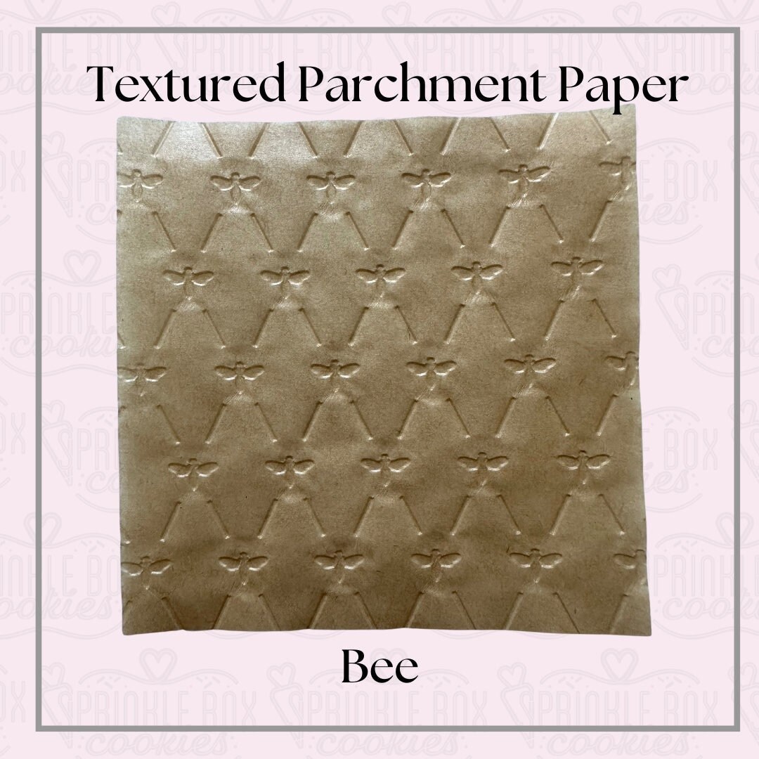 Bee Textured Parchment Paper: 4x4" Dimensional Cookie Icing, Bridgerton ...