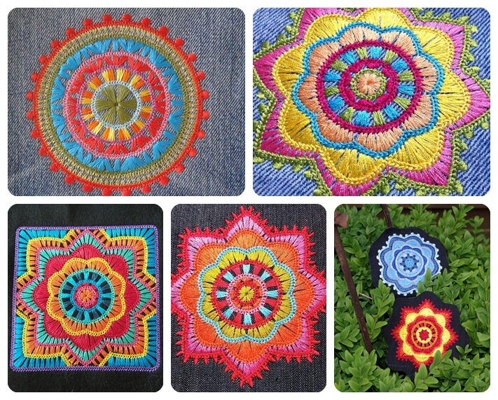 Crochetbig Embroidery File 10x10 Frame Crochet Ornament Mandala - Etsy