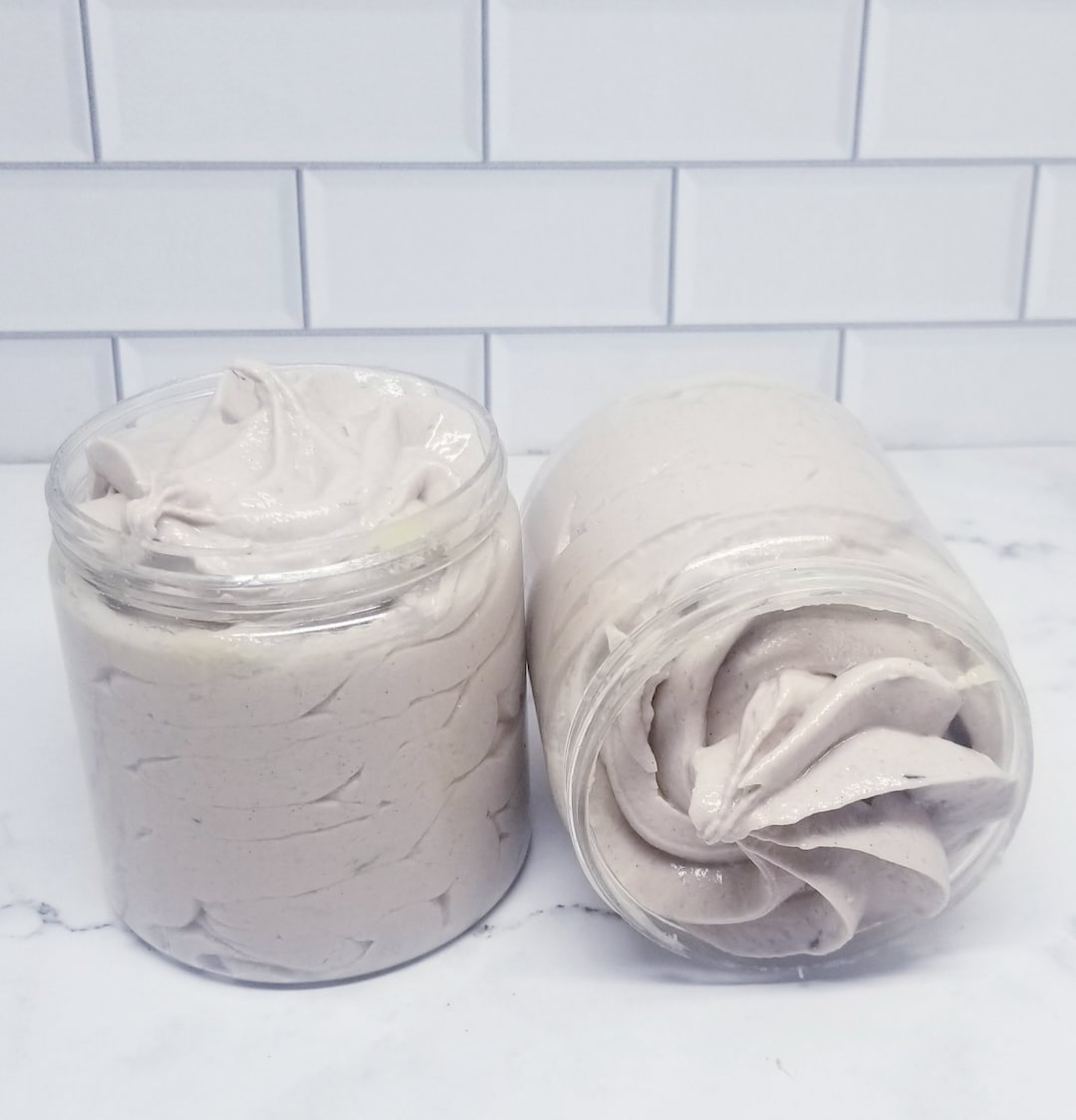 Emulsified Body Butter Cream Brazilian Purple Clay & Magnesium, Hemp ...
