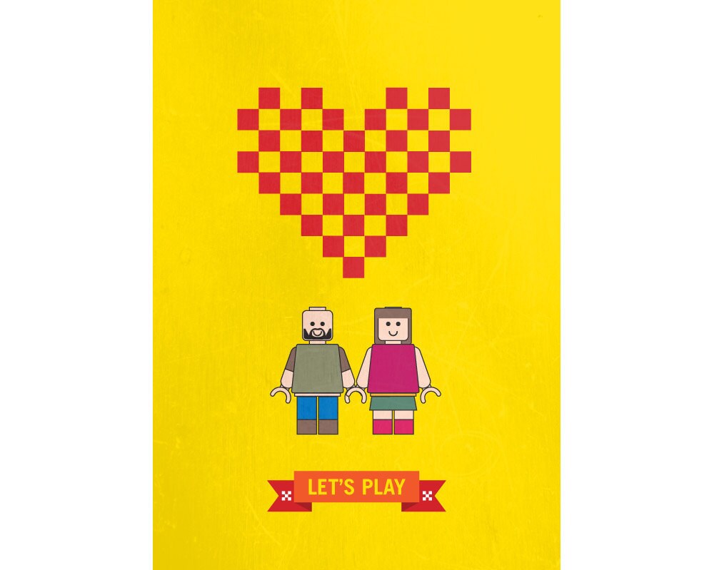 Lego Poster Print Typography Art Lego Illustration Poster in - Etsy