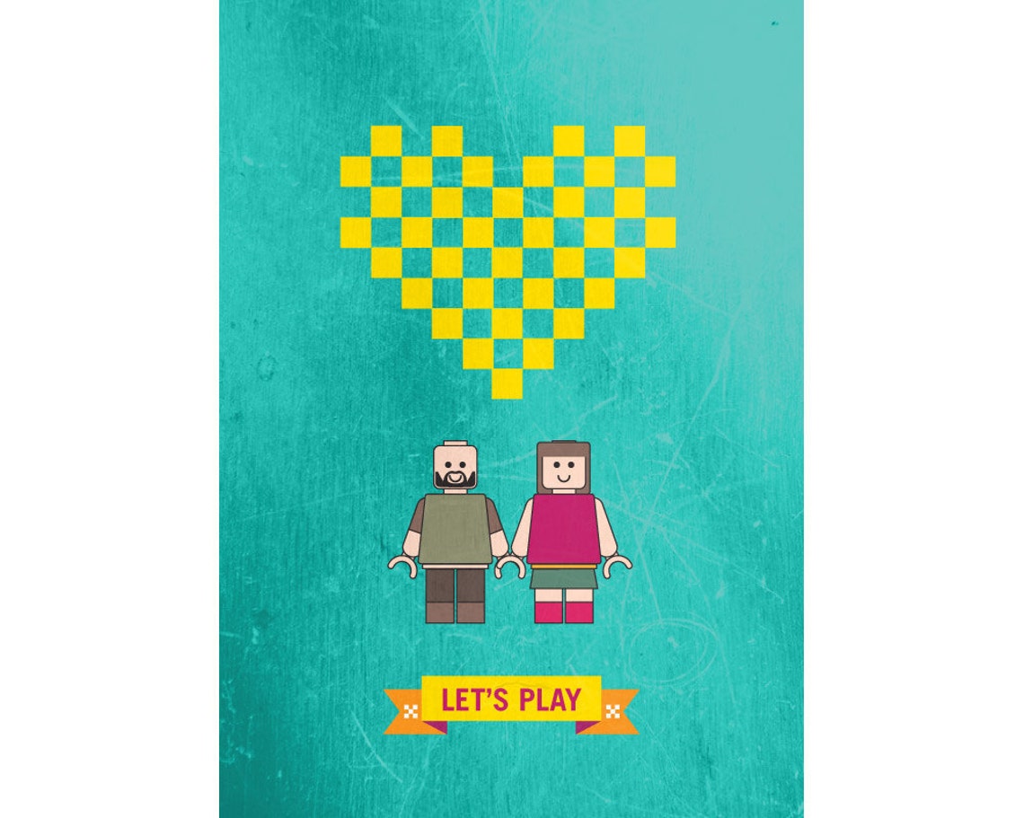 Lego Poster Print Typography Art Lego Illustration Poster in - Etsy