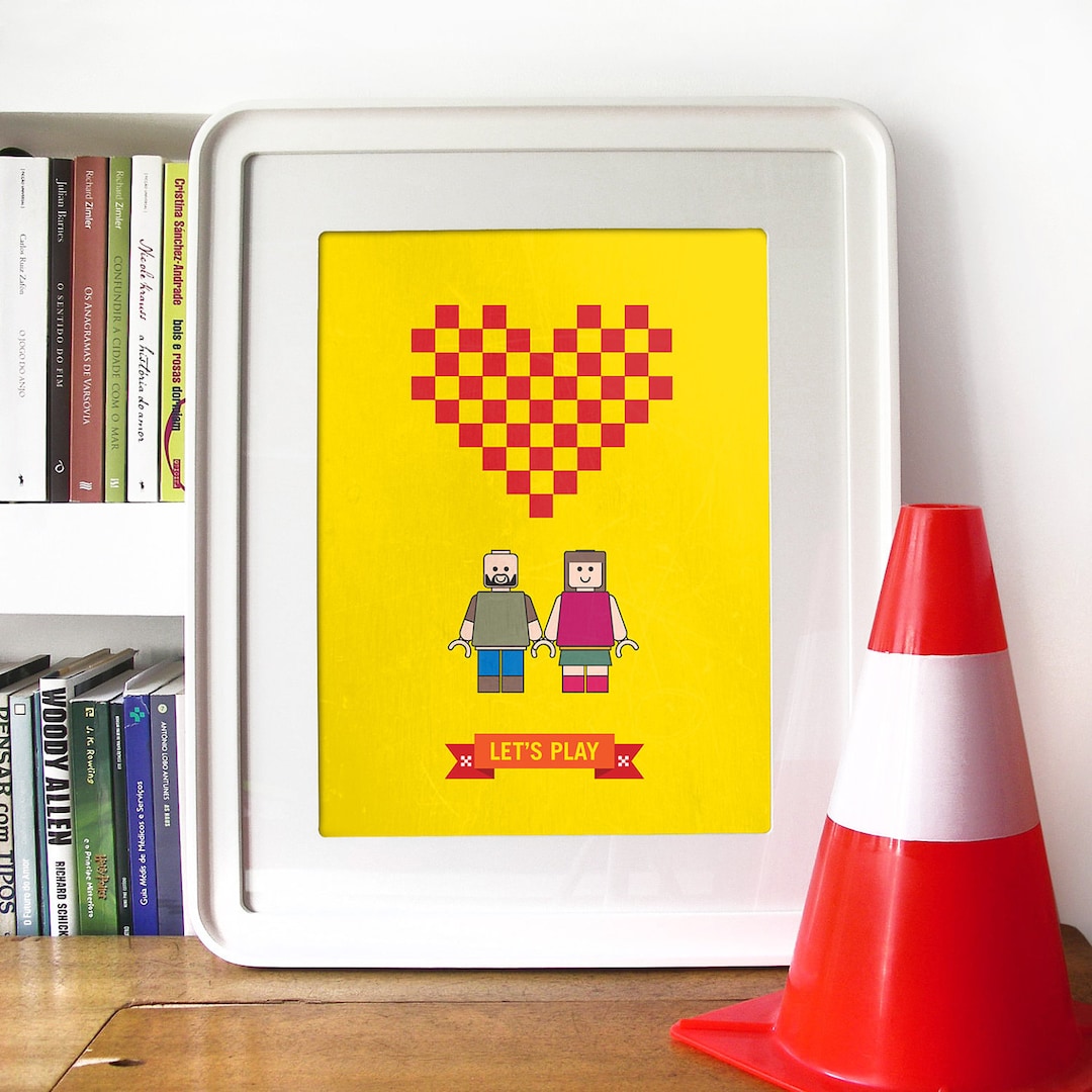 Lego Poster Print Typography Art Lego Illustration Poster in - Etsy