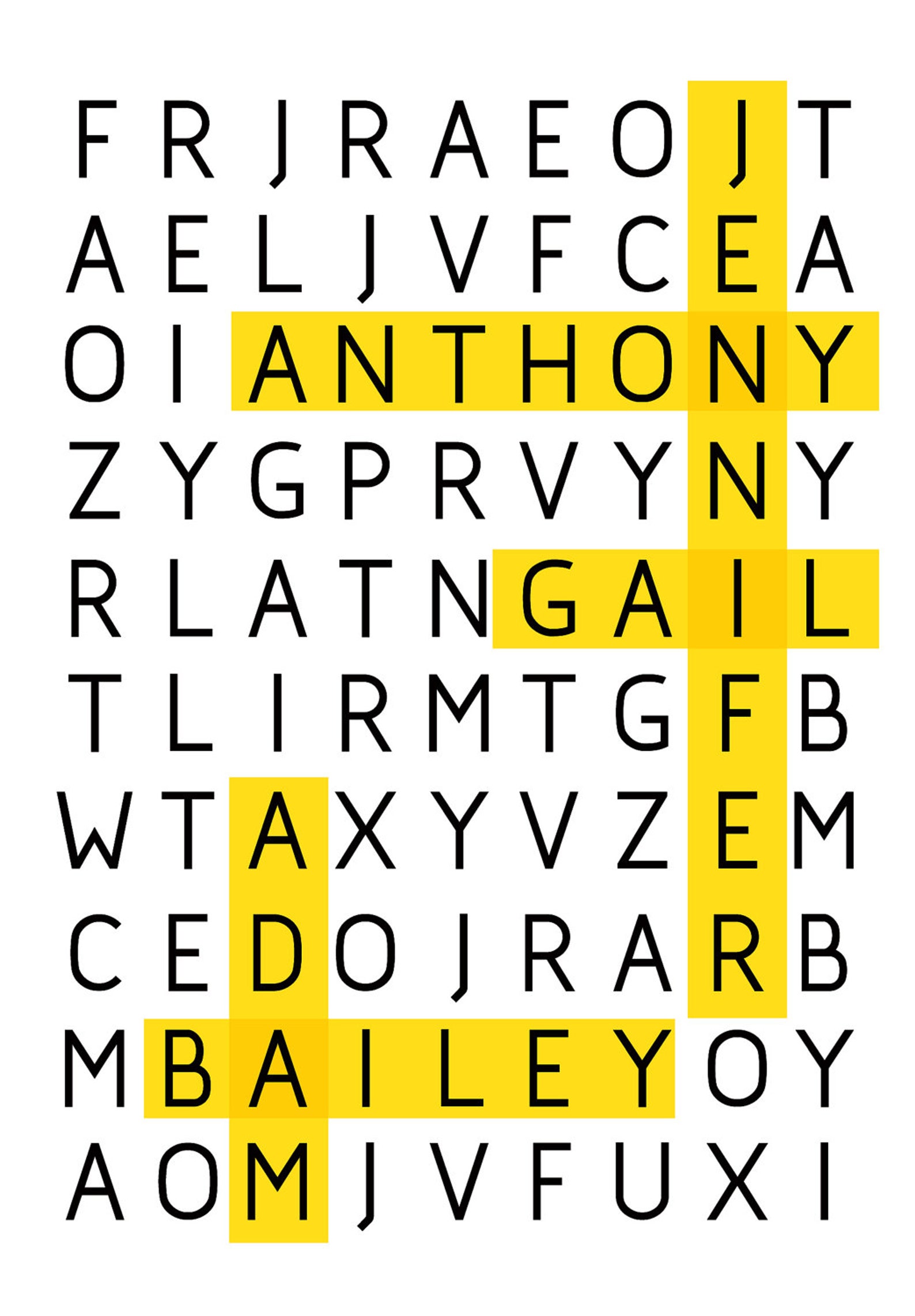 WORD PUZZLE Poster for Family or Friends Great Gift Print - Etsy