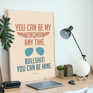 Digital Print of TOP GUN Movie Inspired Poster Quote Love Print ...