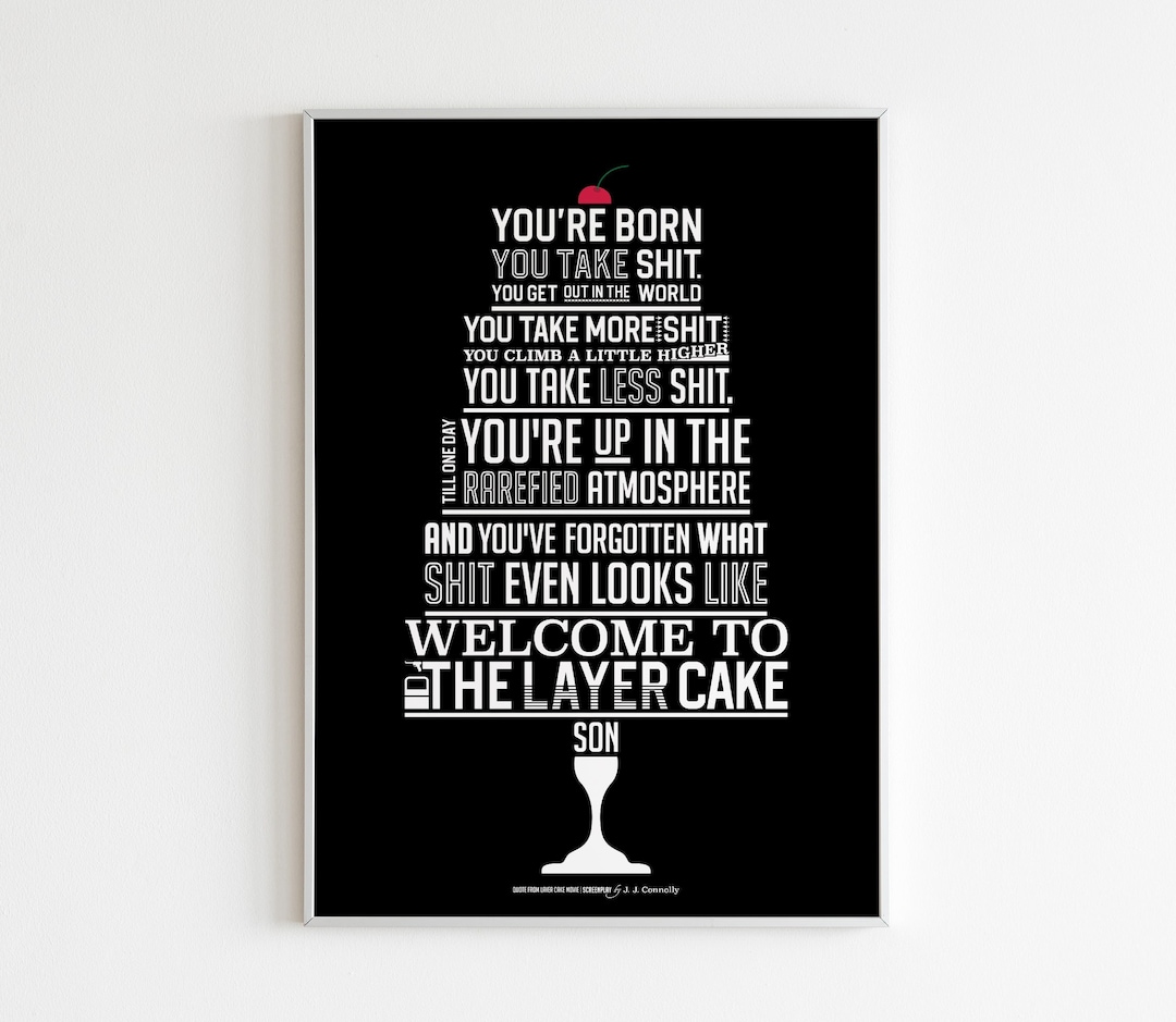 Digital Print Layer Cake Movie Quote Poster Typography Poster Facts of ...
