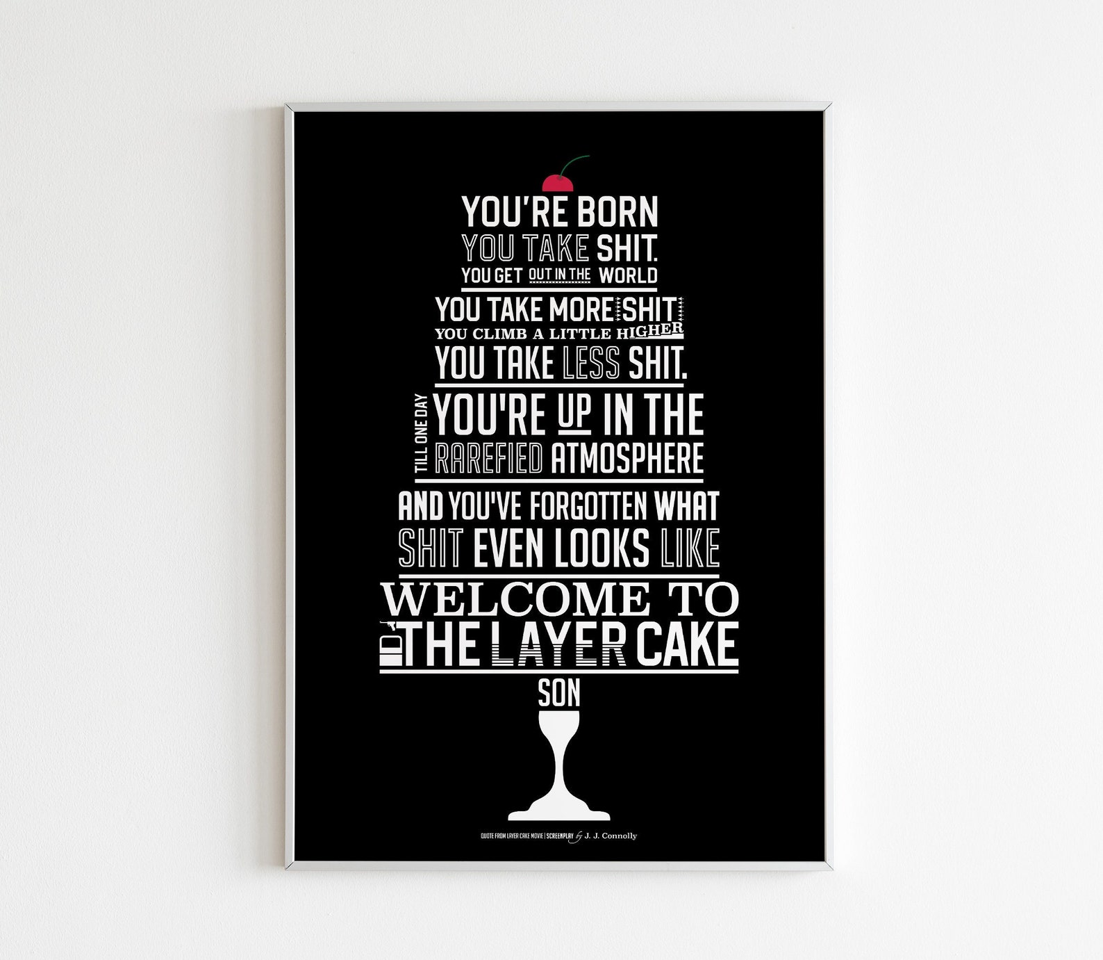 Digital Print Layer Cake Movie Quote Poster Typography Poster Facts of ...