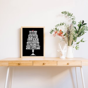 Digital Print Layer Cake Movie Quote Poster Typography Poster Facts of ...