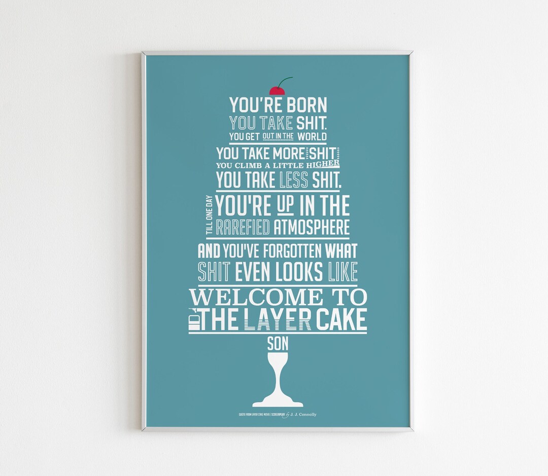 Digital Print Layer Cake Movie Quote Poster Typography Poster Facts of ...