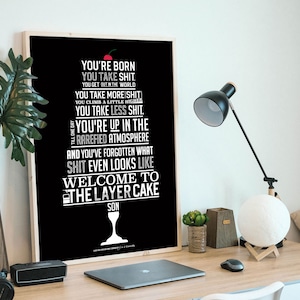 Digital Print Layer Cake Movie Quote Poster Typography Poster Facts of ...