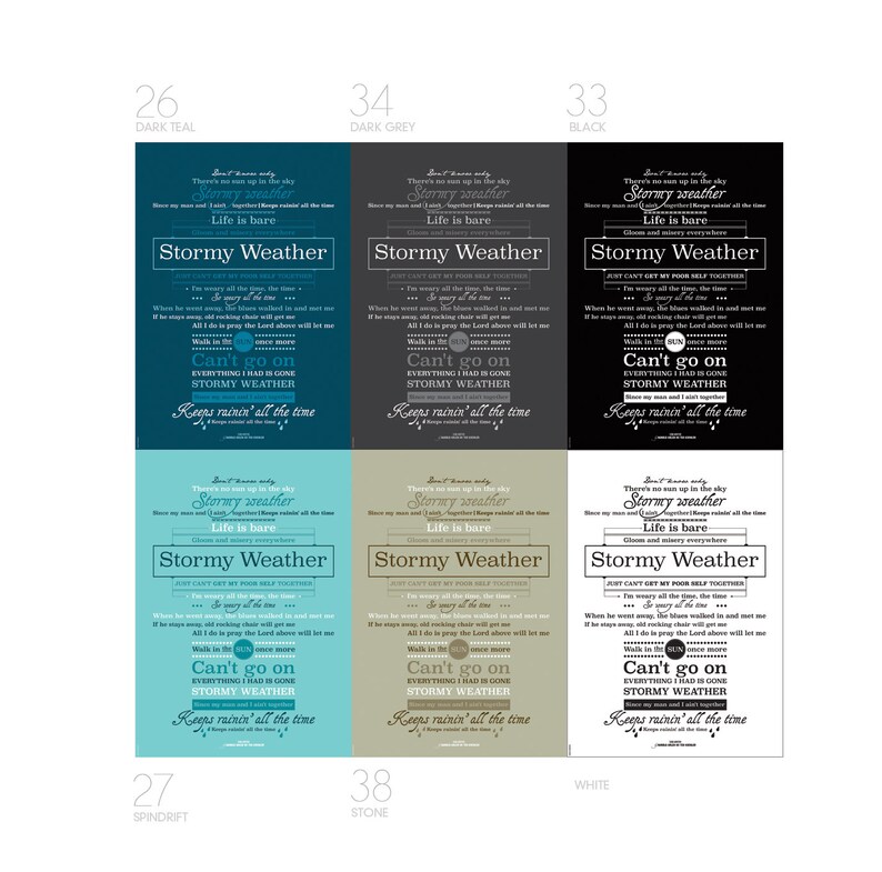 Stormy Weather Music Poster Inspired by Song Vintage Music - Etsy Ireland