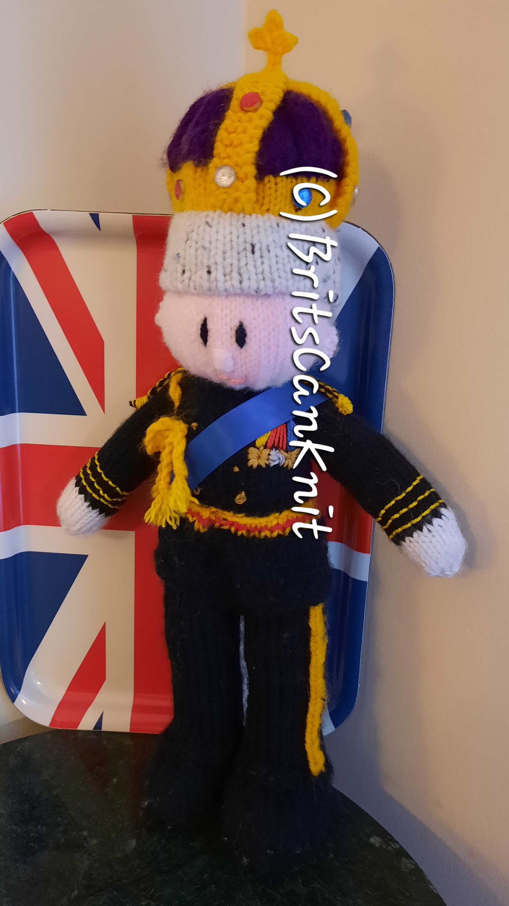 CORONATION SOUVENIR PATTERN - King Charles Commemorative Doll Knitting ...